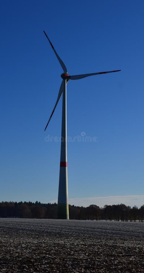Wind Wheel in Winter in the Heath Lueneburger Heide, Lower Saxony Stock ...