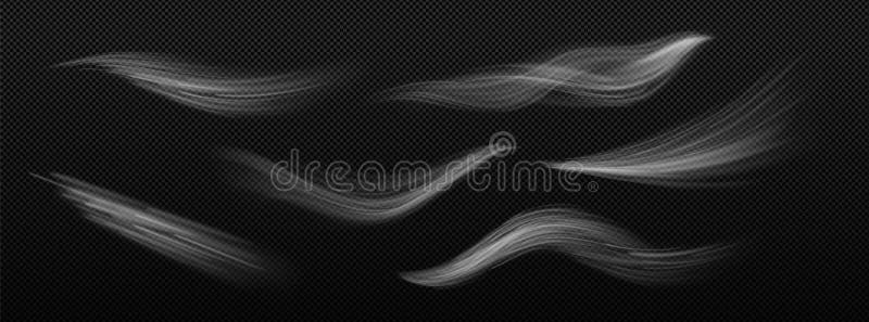 Wind, White Smoke or Cold Air Motion Effect Stock Vector - Illustration ...