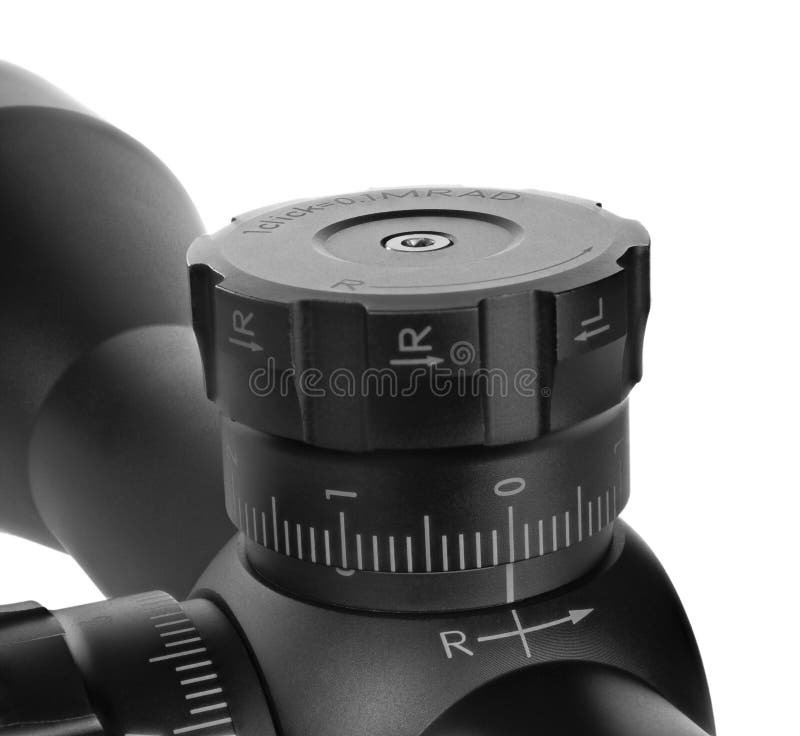 Windage Adjustment Dial on a Sniper Scope Stock Photo - Image of dial ...