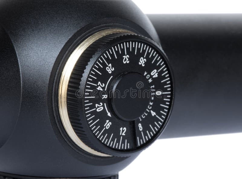 Windage Adjustment Sport on a Rifle Scope Stock Image - Image of rifle ...