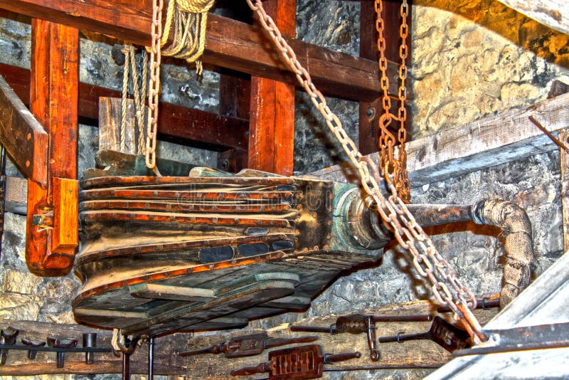 Windbag in a Medieval Forge in Sumeg Fortress Stock Photo - Image of ...
