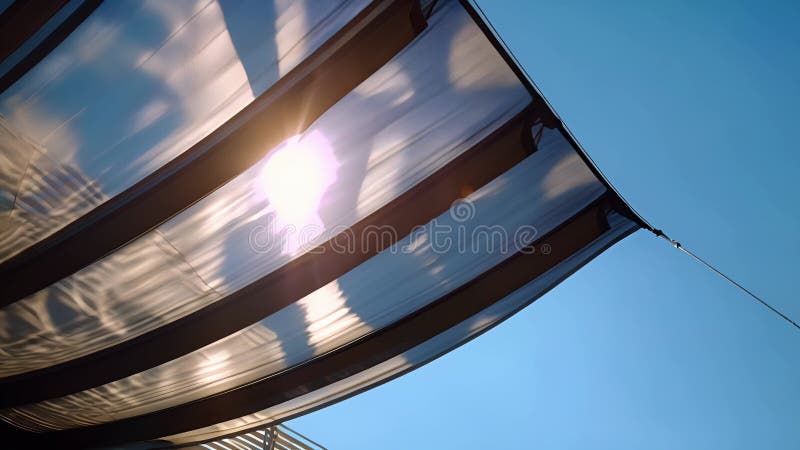 The Windblown Awning Creates an Abstract Canvas Constantly Shifting and ...