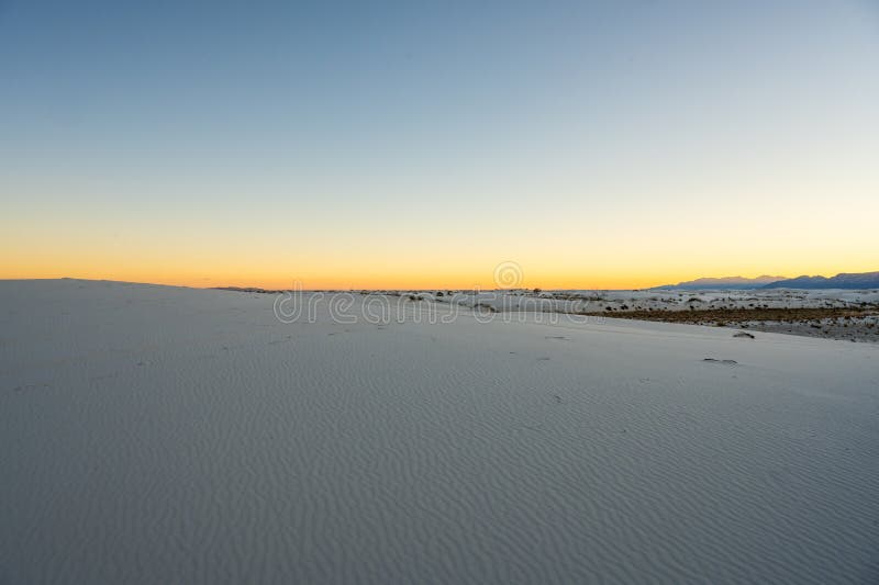 Windblown Texture Covers the White Sand at Sunset Stock Photo - Image ...