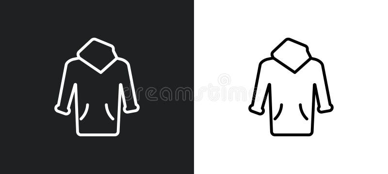 Windbreaker Outline Icon in White and Black Colors. Windbreaker Flat ...