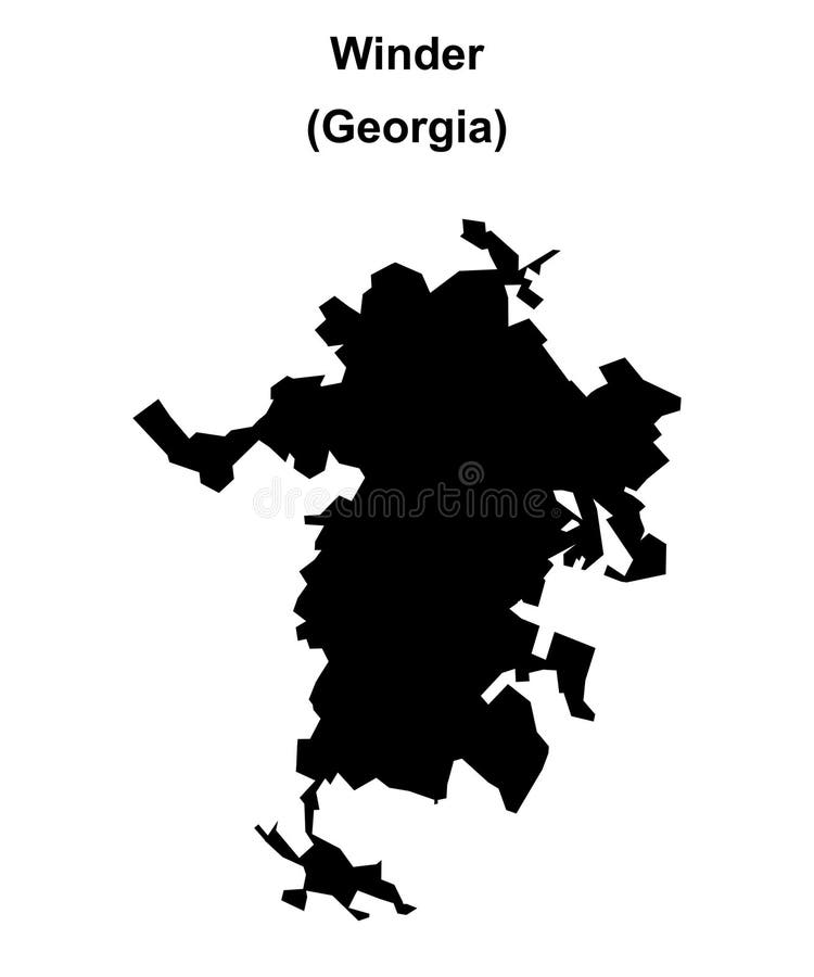 Winder outline map stock illustration. Illustration of design - 357272218