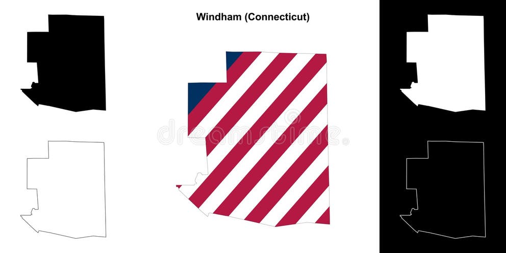 Windham outline map stock vector. Illustration of vector - 323862947