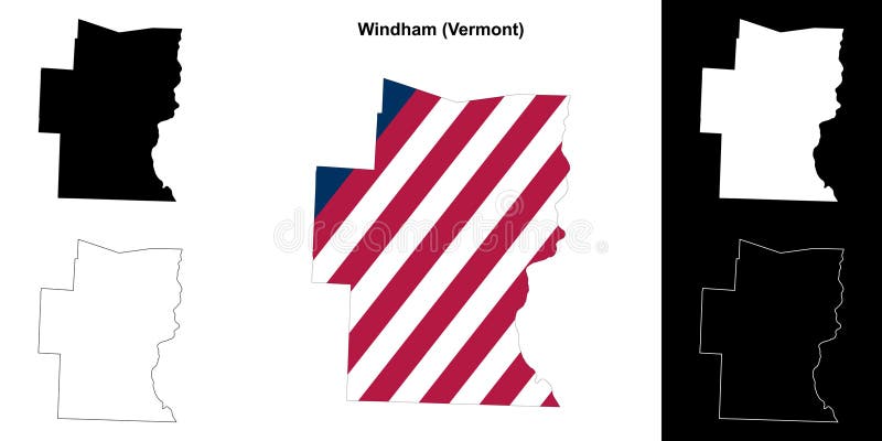 Windham outline map stock vector. Illustration of icon - 324173519