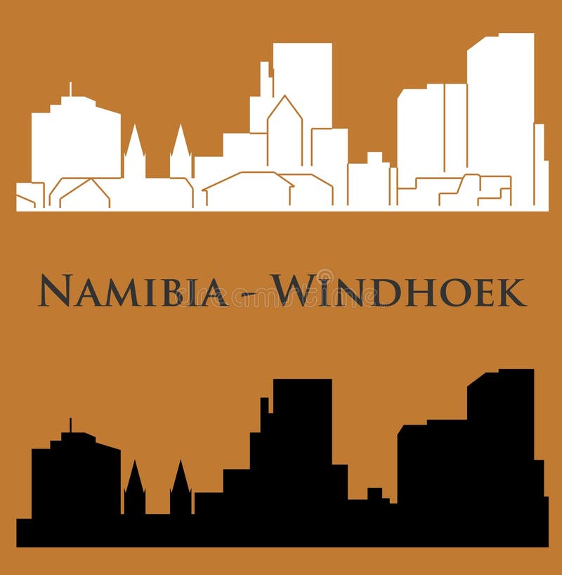 Windhoek namibia ilustración del vector. Ilustración de nafta - 298515646