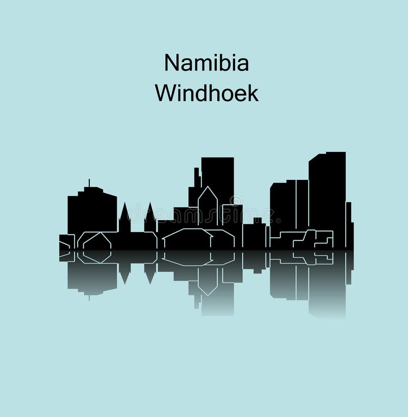 Windhoek namibia ilustración del vector. Ilustración de emblema - 298515651