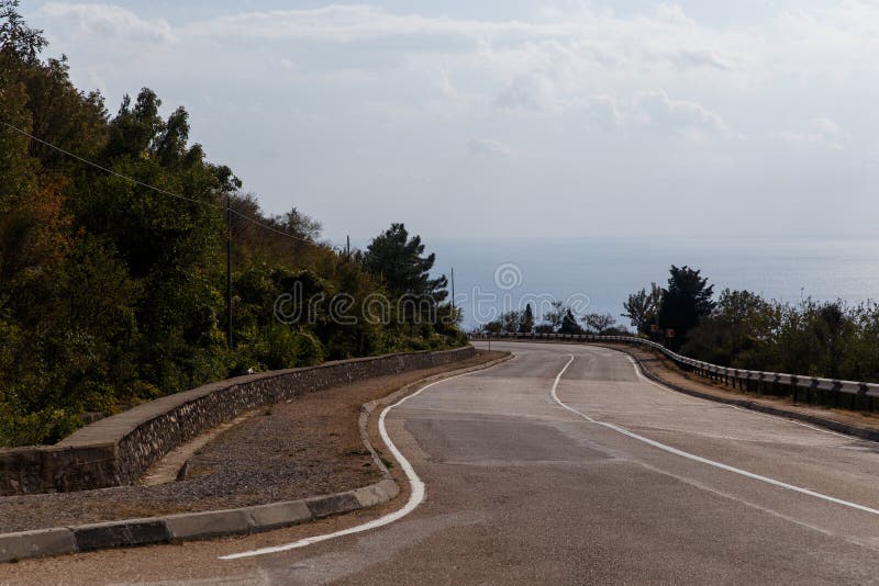 Winding Asphalted Road Up Mountain Stock Image - Image of life, highway ...