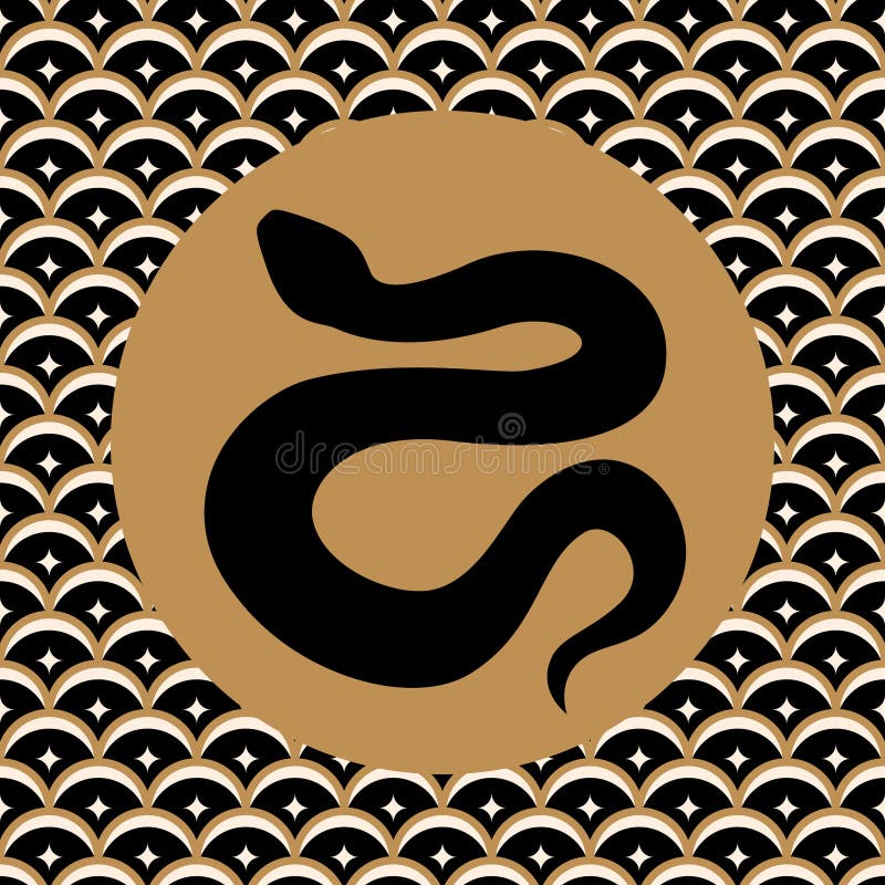 Golden Black Snake Silhouette Stock Illustrations – 425 Golden Black ...