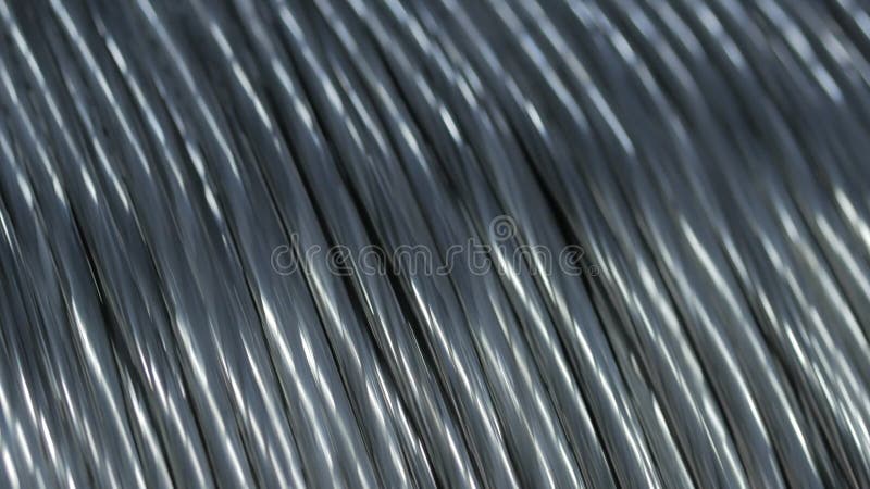 Winding Cable on a Rotating Coil. Production of Electric Cable. Stock ...