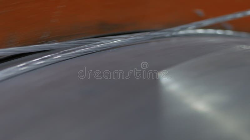 Winding Cable on a Rotating Coil. Production of Electric Cable. Stock ...