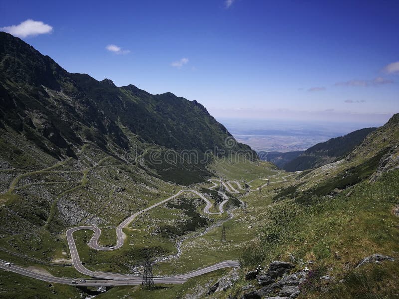 Panoramic View of the Transfagarasan or DN7C Road. Stock Photo - Image ...