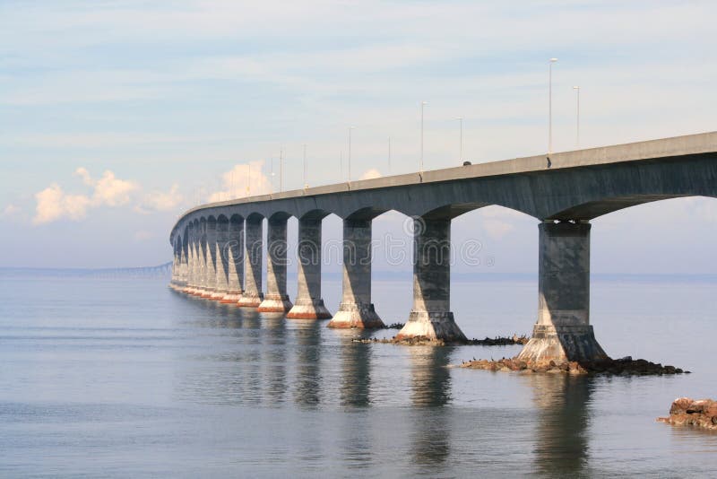 Confederation Bridge in Winter Stock Photo - Image of brunswick ...