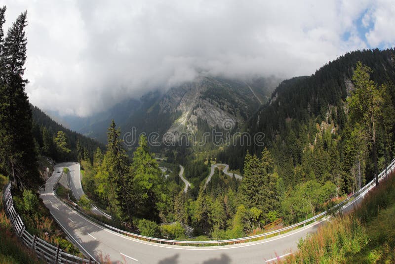 Winding and dangerous road stock photo. Image of lane - 16427998