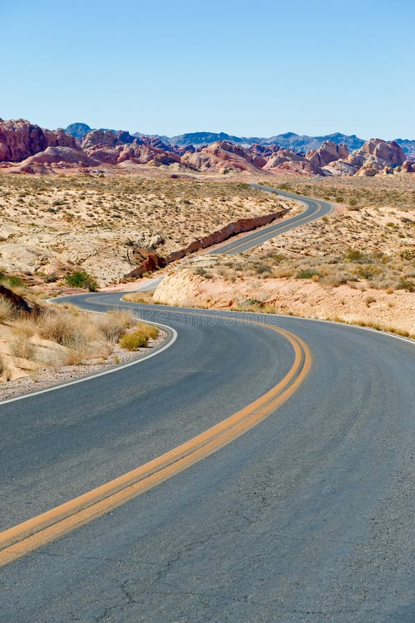 Deserted desert highway stock image. Image of rocks, recedes - 6753831