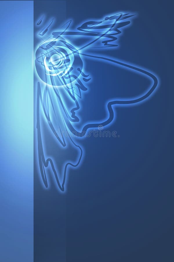 Winding Line on a Blue Background Stock Illustration - Illustration of ...