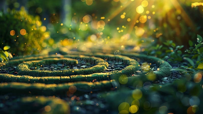 A Winding Maze Symbolizing the Complex Pathways and Interactions of ...