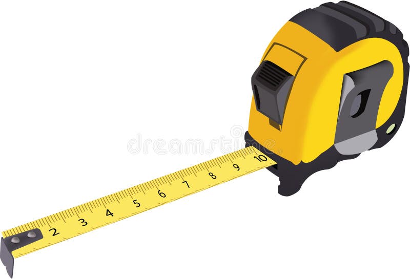 Winding Meter Roll-up Metal Meter for Hobby and Work Stock Vector ...