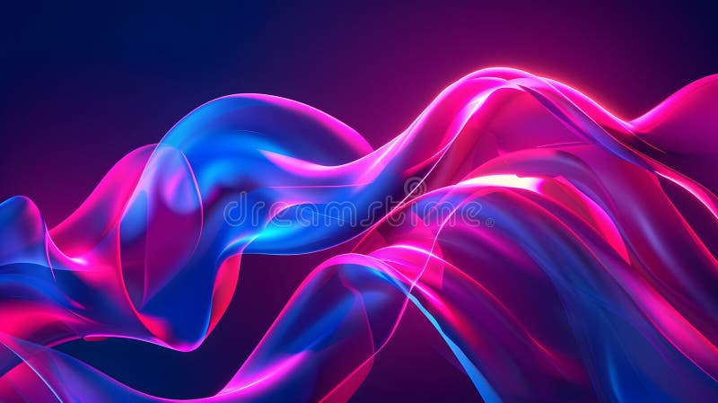 Winding Neon Ribbon Abstract Background Stock Photo - Image of twisted ...