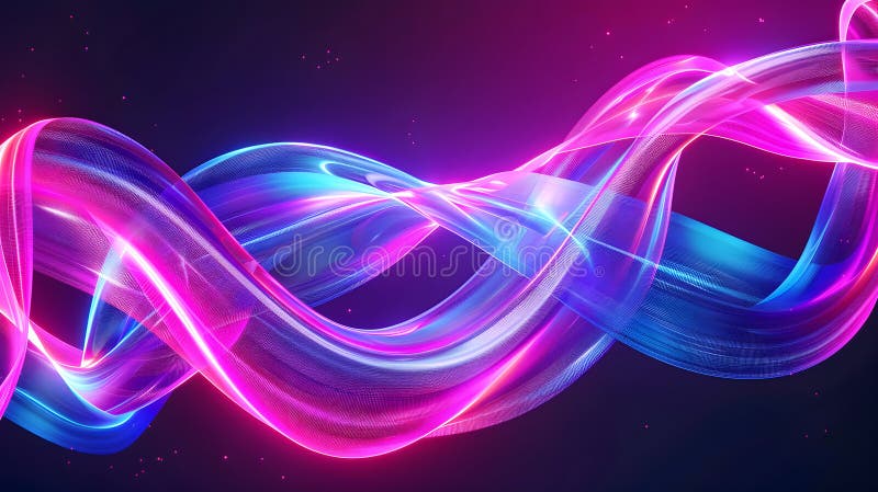 Winding Neon Ribbon Abstract Background Stock Image - Image of abstract ...