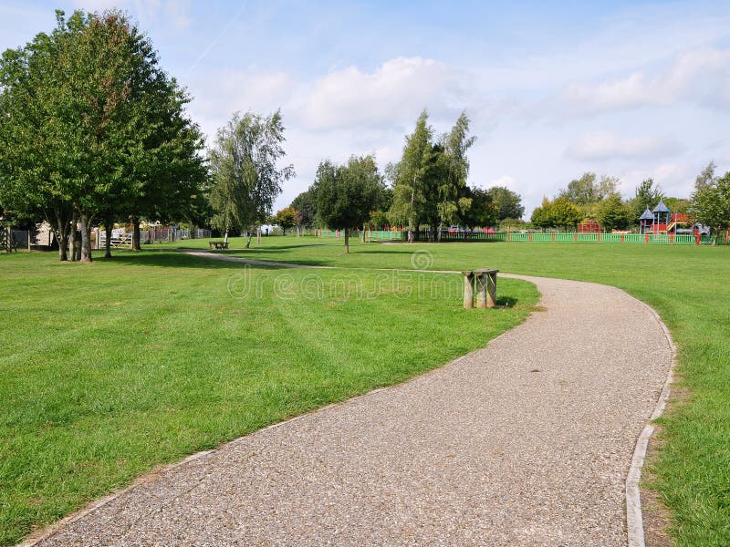 Winding Park Path stock photo. Image of bending, curved - 19460174