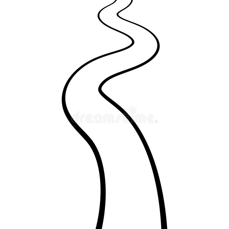 Winding Path Ahead Journey, Direction, and Open Road Stock Illustration ...