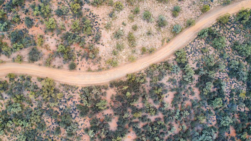 A Path through the Australian Outback, Seen from Above Stock Image ...