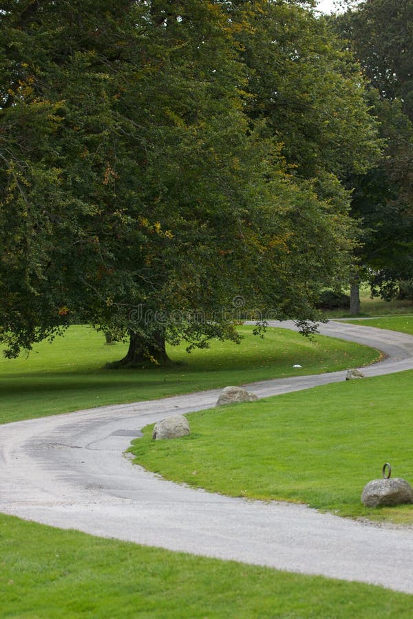 Winding Path in Castle Fraser Stock Image - Image of green, winding ...