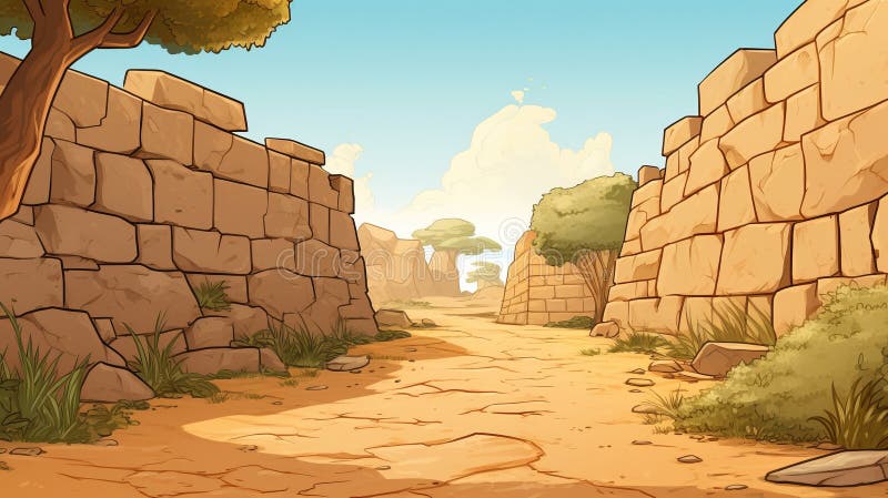 Kenya Path: Ancient Egypt Comic Style Wall Art Illustration Stock ...