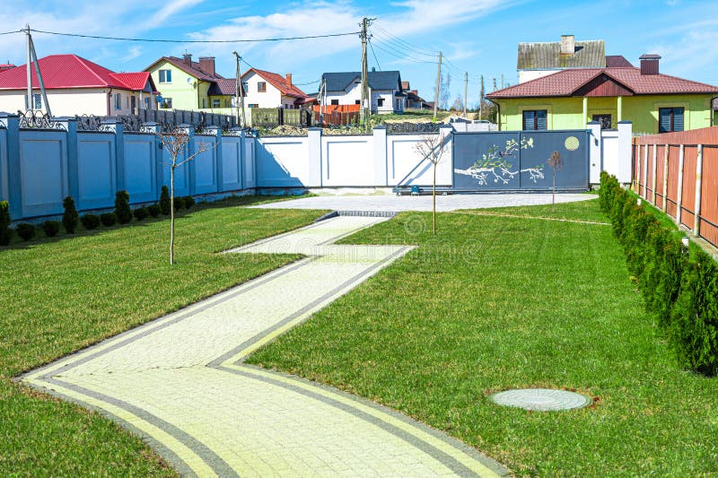 Winding Path Laid Out on the Ground Stock Photo - Image of floor ...