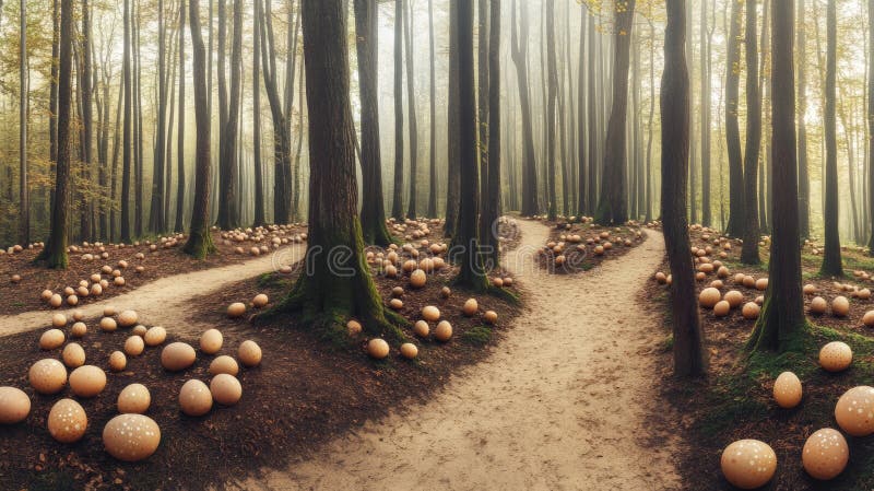 Whimsical Forest Path Hidden Easter Eggs Stock Photos - Free & Royalty ...