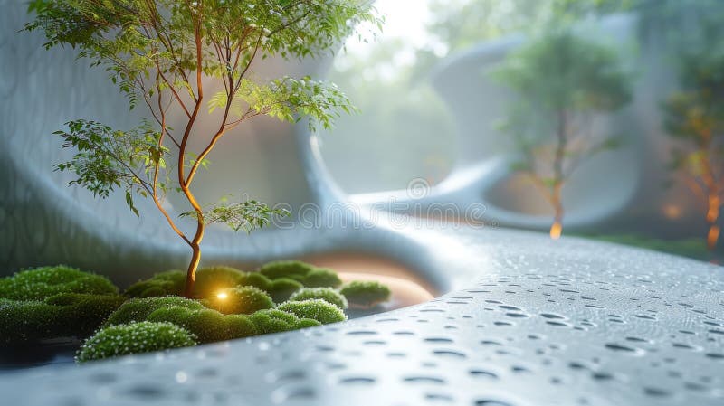 A Winding Path in Nature. Environmental Design Stock Photo - Image of ...