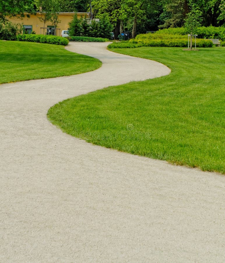 Winding path through stock photo. Image of peaceful, season - 33192826