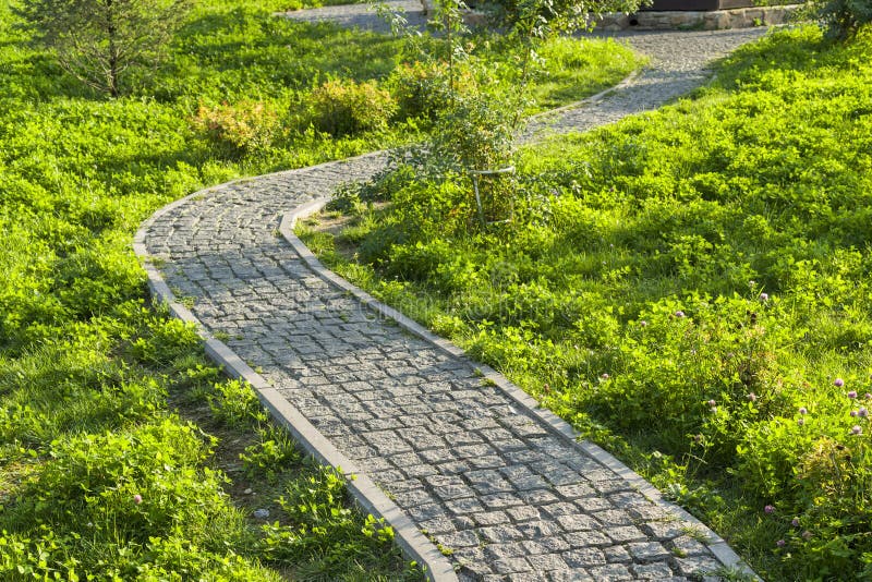 Winding stone path stock image. Image of curve, decoration - 131543781