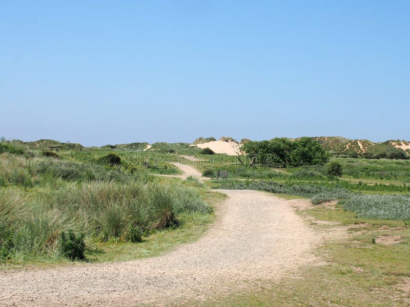 Winding Path through Sand Dunes and Grass on the Merseyside Coast Near ...