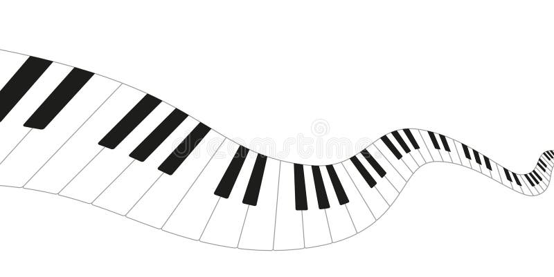 Musical Journey through a Flowing Piano Keyboard Design Featuring Black ...