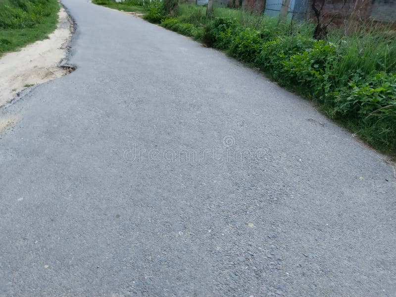 Winding Paved Road in Village of India Stock Photo - Image of forest ...