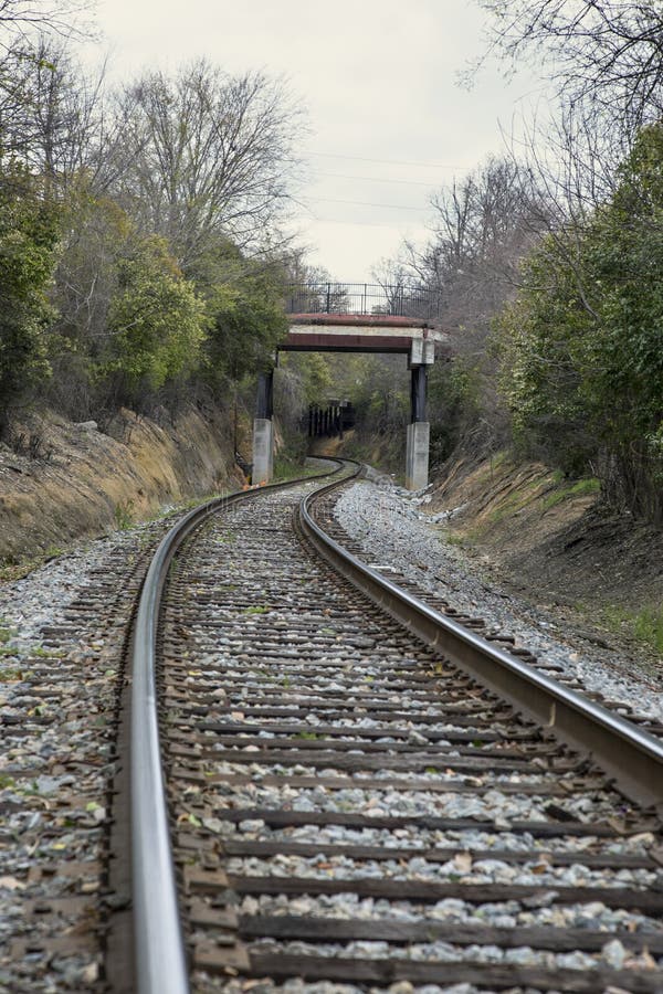 Winding railroad track stock image. Image of track, steel - 30736261