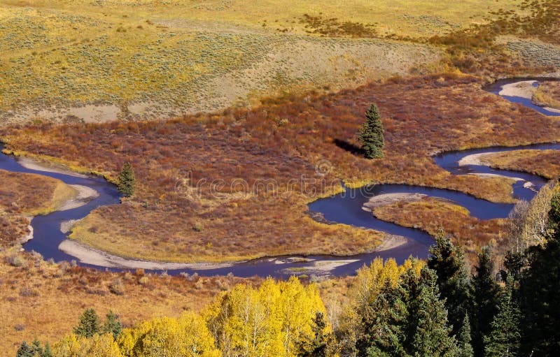 Winding river stock photo. Image of colorado, nature - 15521640