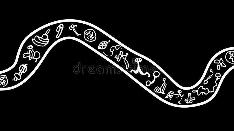 Abstract River of Symbols stock illustration. Illustration of narrative ...