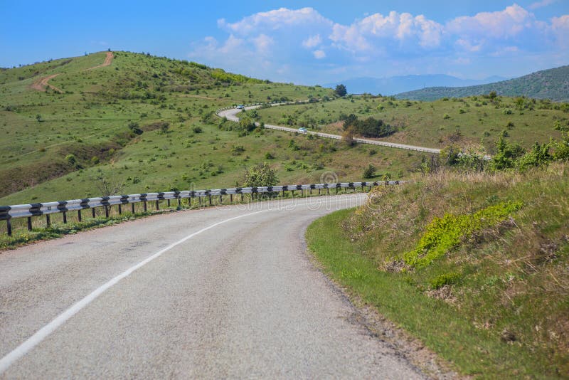 Winding Road in the Beautiful Mountains Stock Photo - Image of nature ...