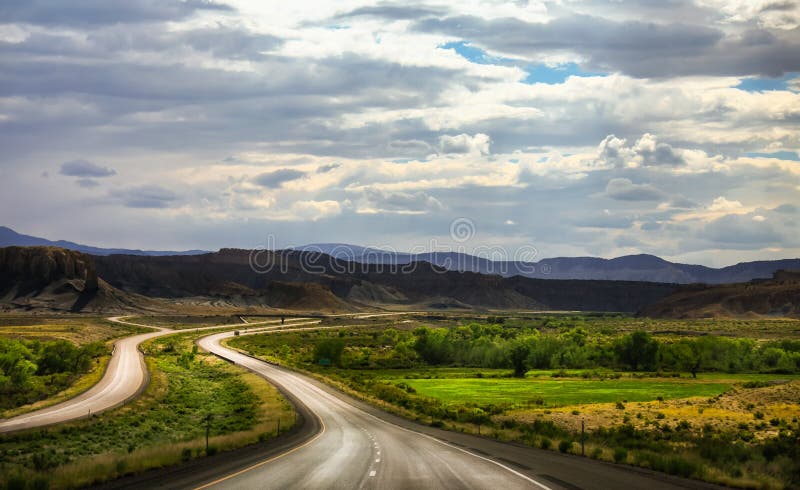 Winding Road stock image. Image of national, blue, america - 120432441