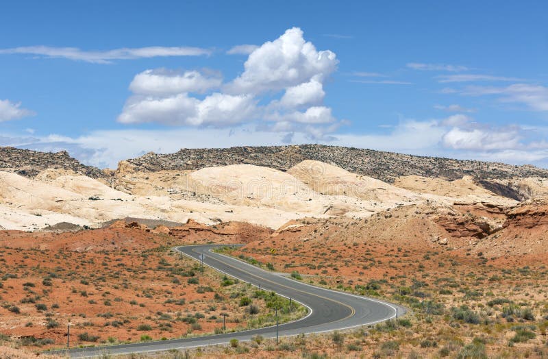 Winding Road through the Canyon Desert. Canyon Road in Desert. Canyon ...