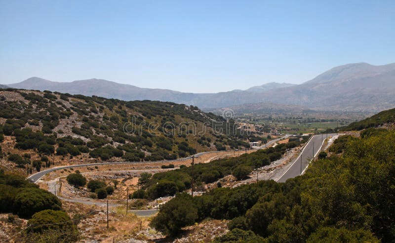 Winding road, Crete stock photo. Image of country, mediterranean - 29348884