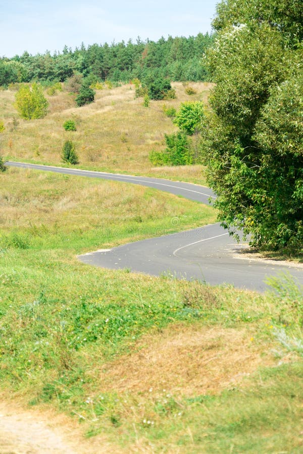 Winding Road. Dangerous Turns on the Road Stock Photo - Image of hills ...