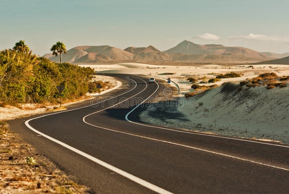 Winding Road in Desert stock image. Image of nature, islands - 16145867