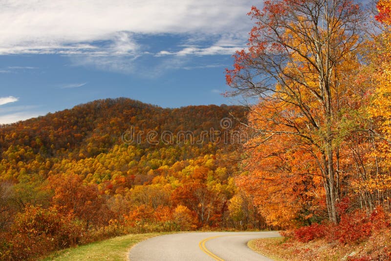 Winding Road through the Foothills in Autumn Stock Photo - Image of ...