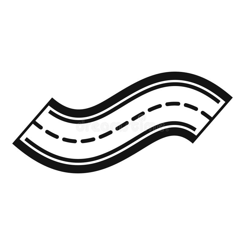 Winding Road Leading To Unknown Destination Icon Stock Illustration ...